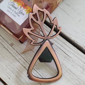 Leaf Bottle Stopper or Opener Personalized Fall Wedding Favors Fall ...