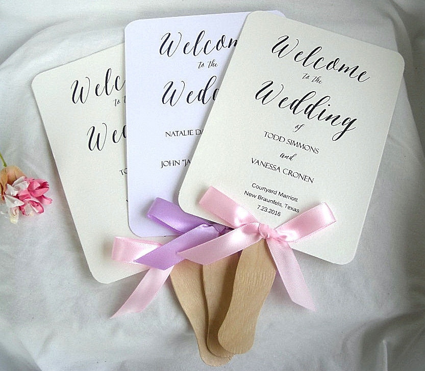 Rustic Wedding Fan Wedding Program Fans Ceremony Program Fan | Etsy