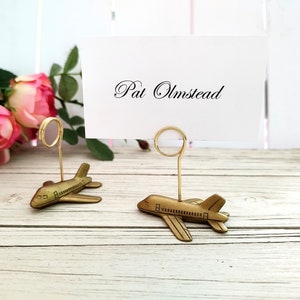 Airplane Place Card Holders Plane Placecard Holders Wedding Travel ...
