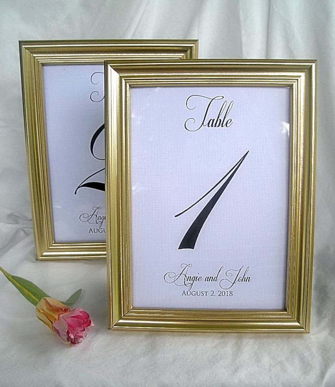 Table Number Frame Wedding Table Card Frames Gold Picture Frame Gold ...