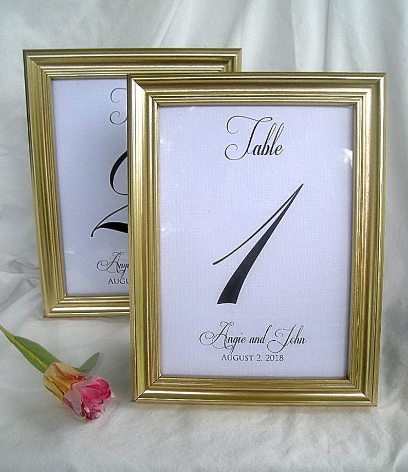 Table Number Frame Wedding Table Card Frames Gold Picture - Etsy