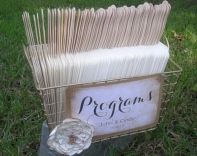 Wedding Program Box Vintage Wedding Box Wedding Fan Program Box Fan ...