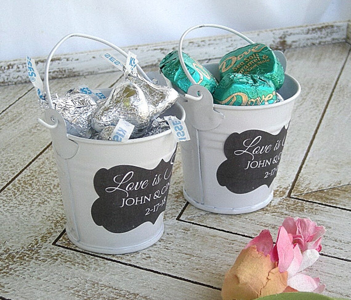 Wedding Bucket Favor Mini Bucket Pail Wedding Favor Buckets | Etsy