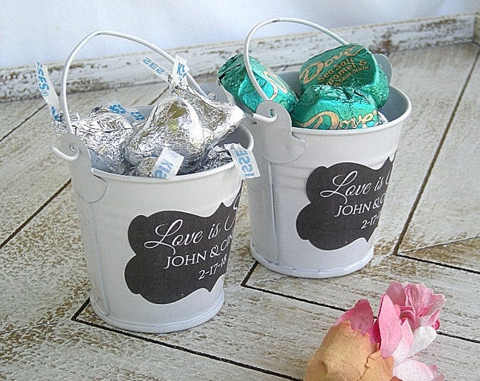 Wedding Bucket Favor Mini Bucket Pail Wedding Favor Buckets Succulent ...
