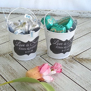 Wedding Bucket Favor Mini Bucket Pail Wedding Favor Buckets Succulent ...