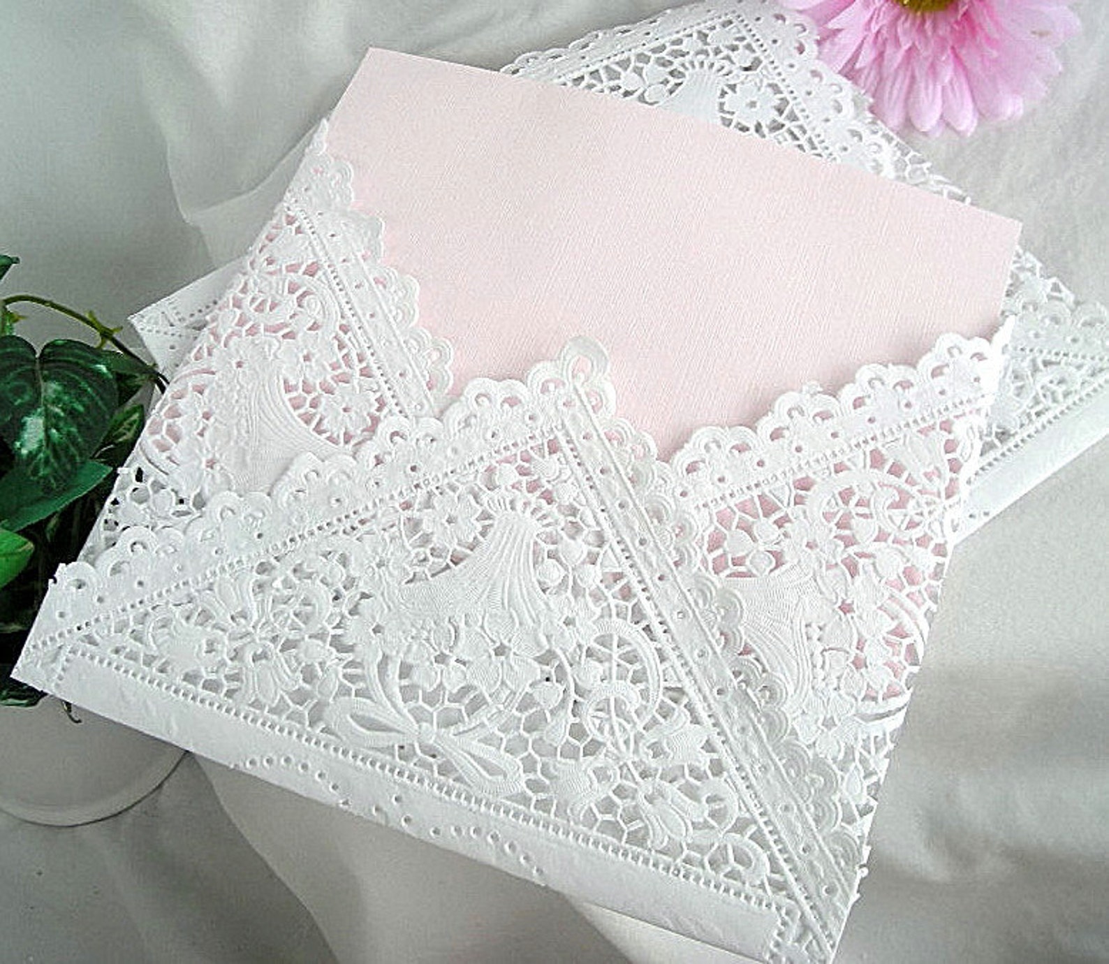 Wedding Invitation Lace Envelopes Custom Lace Wedding Envelopes Custom ...