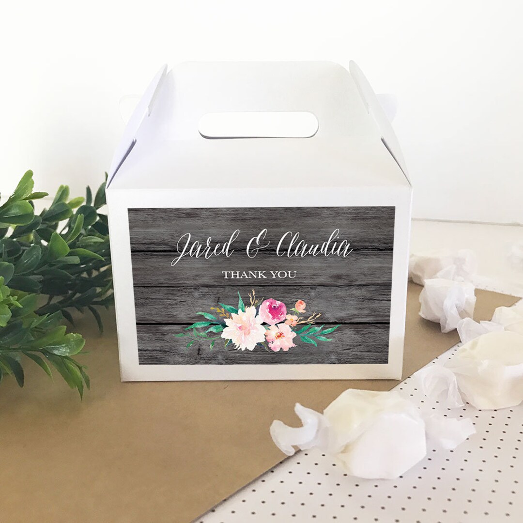 Custom Favor Box Custom Wedding Gable Box Favor White Kraft Rustic ...