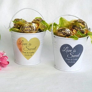 Mini Bucket Favor Wedding Favor Buckets Custom Mini Metal Pail Bucket ...