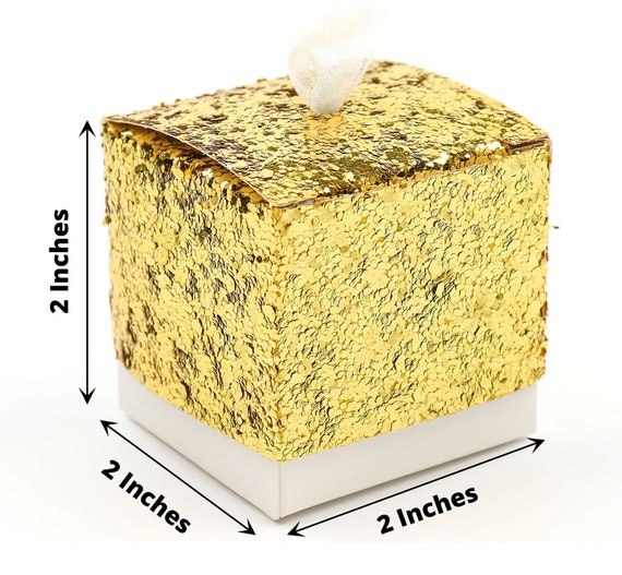Gold Glitter Favor Boxes Favor Boxes, Bags & Containers | Boxes