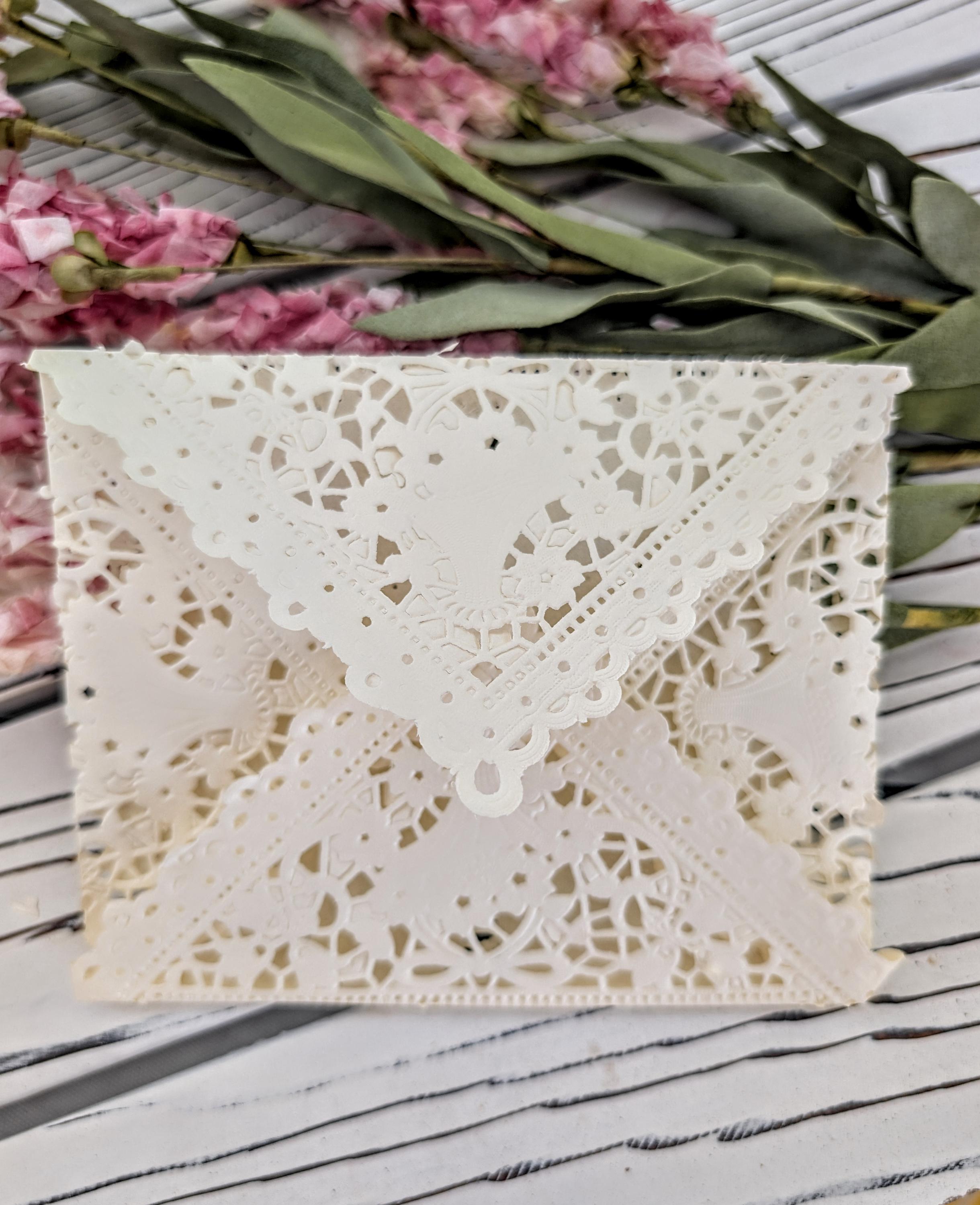 Lace Envelopes Doily Lace Envelopes Custom Wedding Envelopes White Lace ...