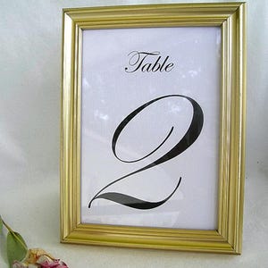 Table Number Frame Wedding Table Card Frames Gold Picture Frame Gold ...