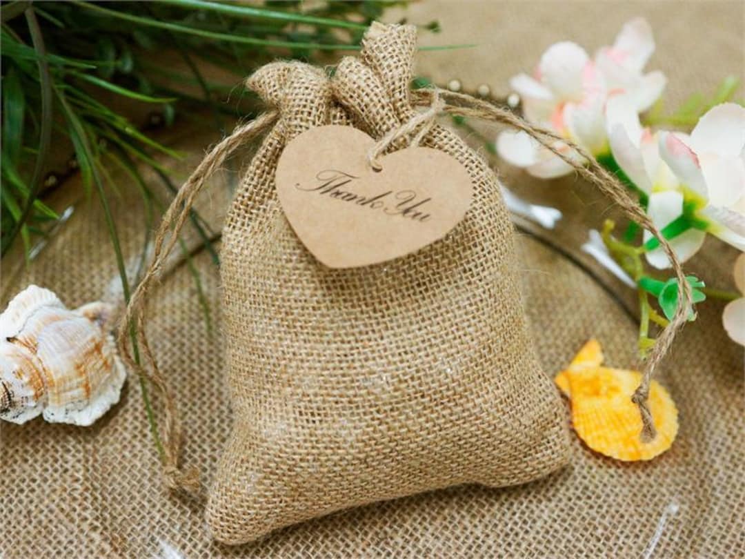 Custom Burlap Favor Bags Rustic Primitive Coffee Favor Bags Tea Candy ...