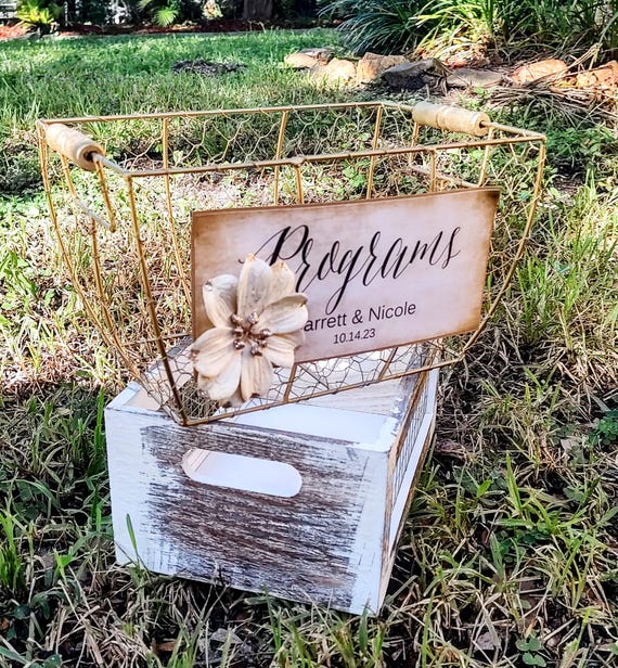 Wedding program holder | Honestweddingadvice.com