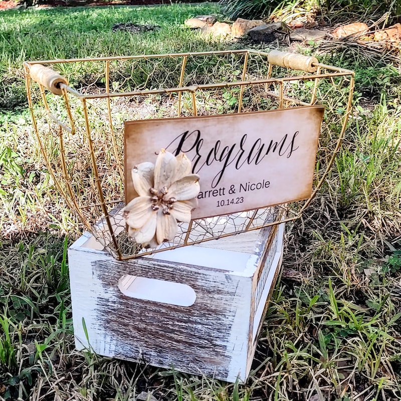 Wedding Program Box - Etsy