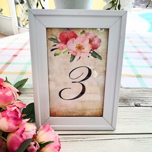 Table Number Cards Wedding Table Cards Frames White Picture Frames ...