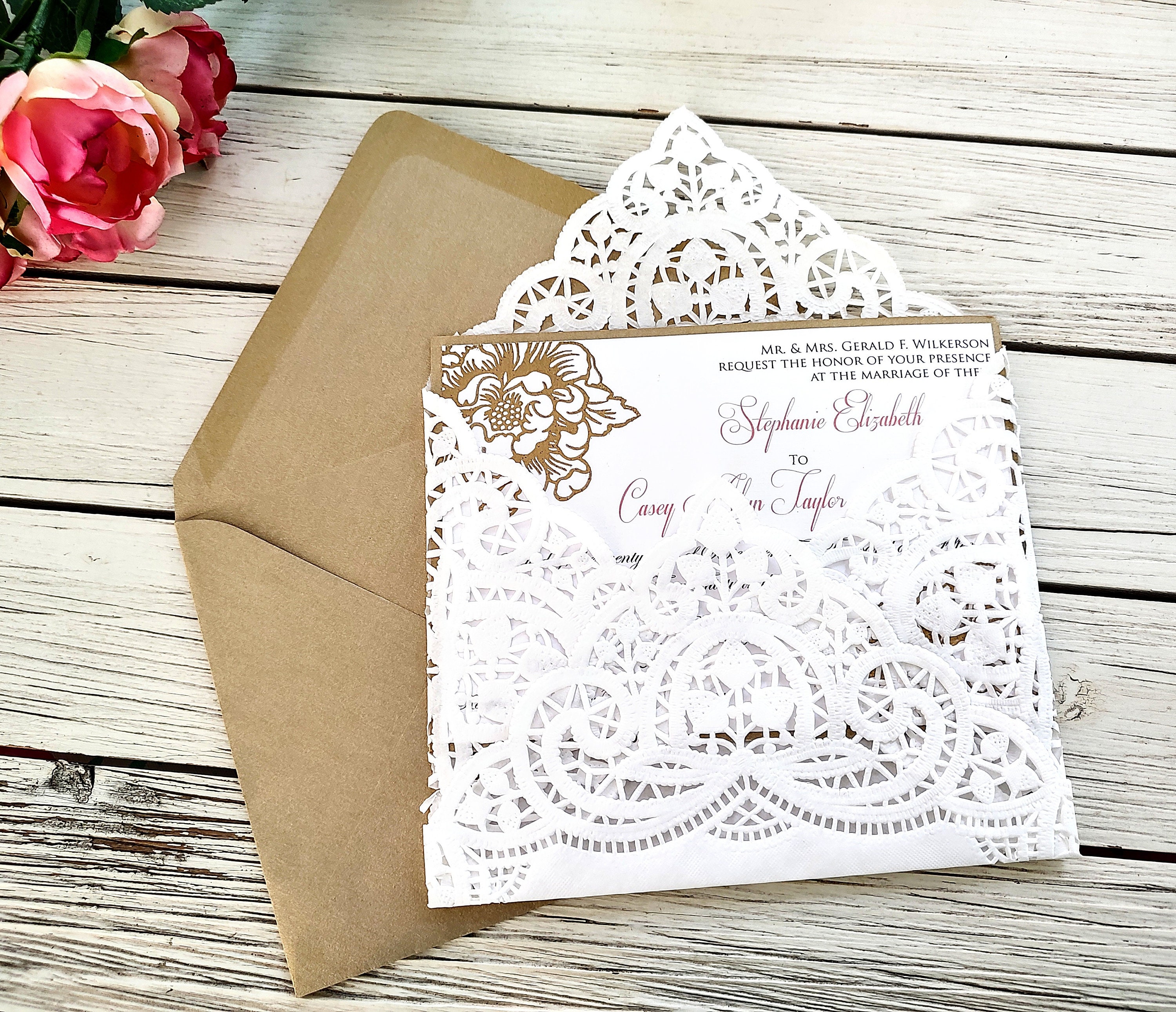 Wedding Invitation Envelopes Custom Invitation Envelopes A7 A8 Wedding ...