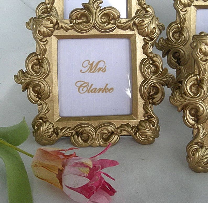 Mini Gold Frames Wedding Place Card Holders Mini Gold Place - Etsy