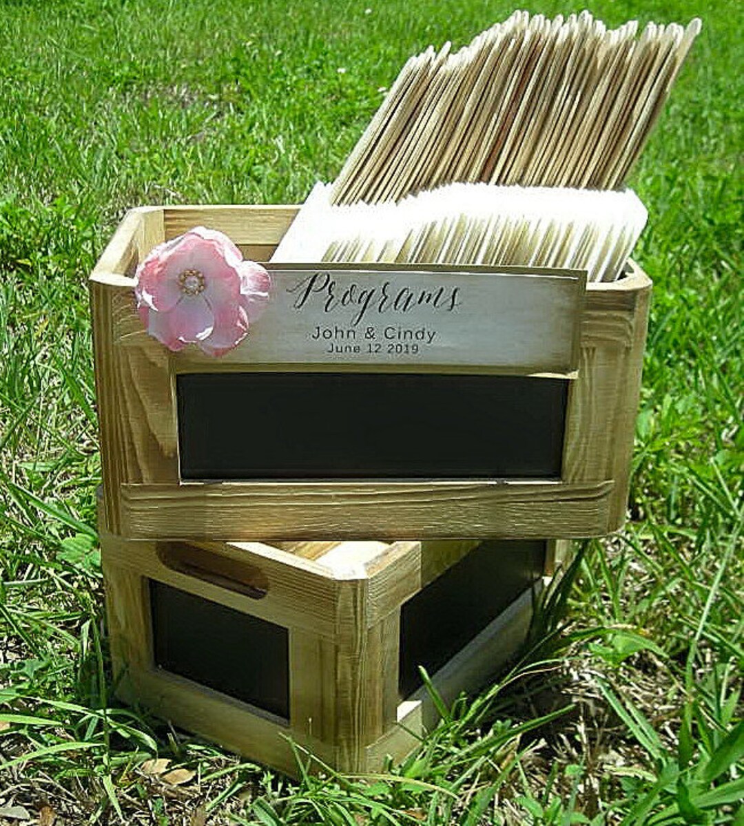 Rustic Wedding Box Custom Wedding Box Personalized Weddin Program Box ...