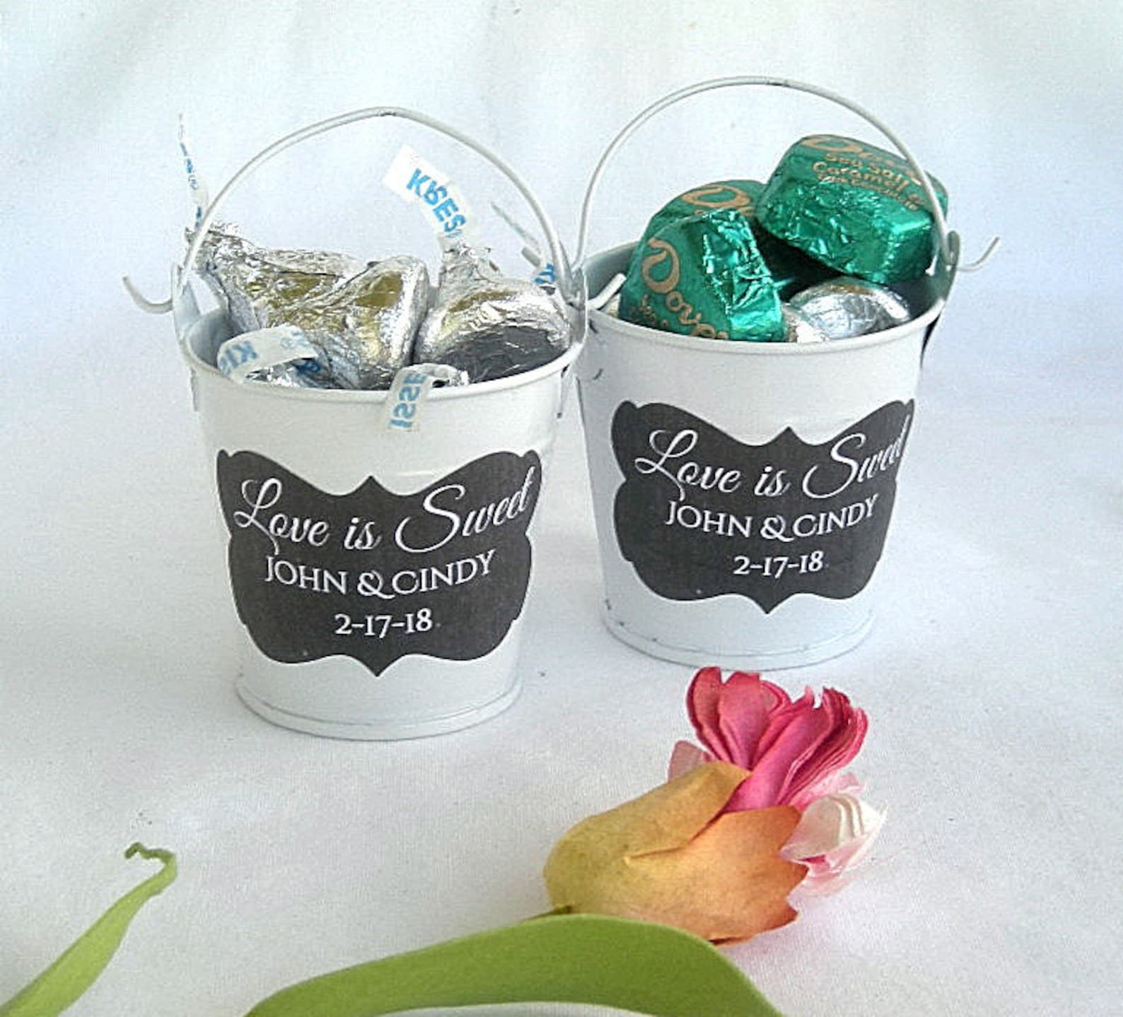 Mini Bucket Favor Wedding Favor Buckets Custom Mini Metal Pail Bucket ...