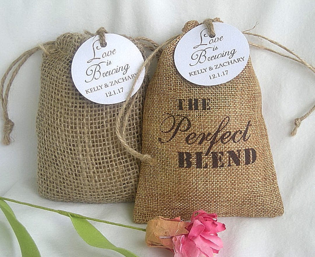 Burlap Favor Bags Wedding Favor Bags Rustic Favor Bags Coffee Favor ...
