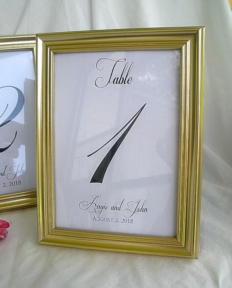 Table Number Frame Wedding Table Card Frames Gold Picture - Etsy
