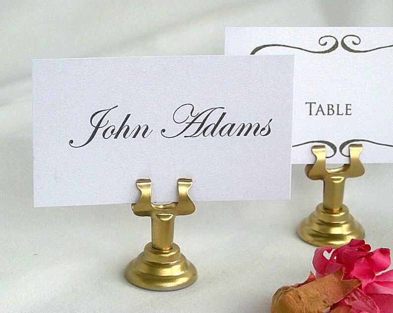 Gold Table Card Holders Place Card Holders Wedding Menu Holder | Etsy