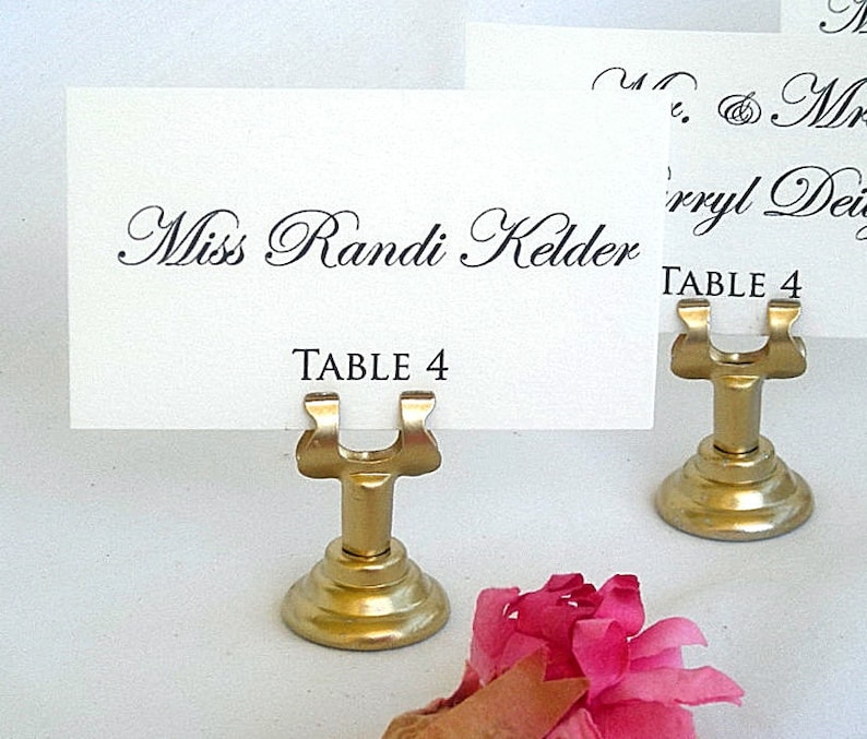 Gold Table Number Holder Table Card Holders Wedding Menu - Etsy