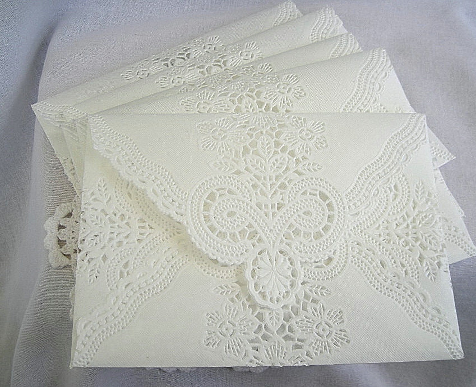 Doily Lace Envelopes Wedding Lace Envelope Custom Wedding - Etsy