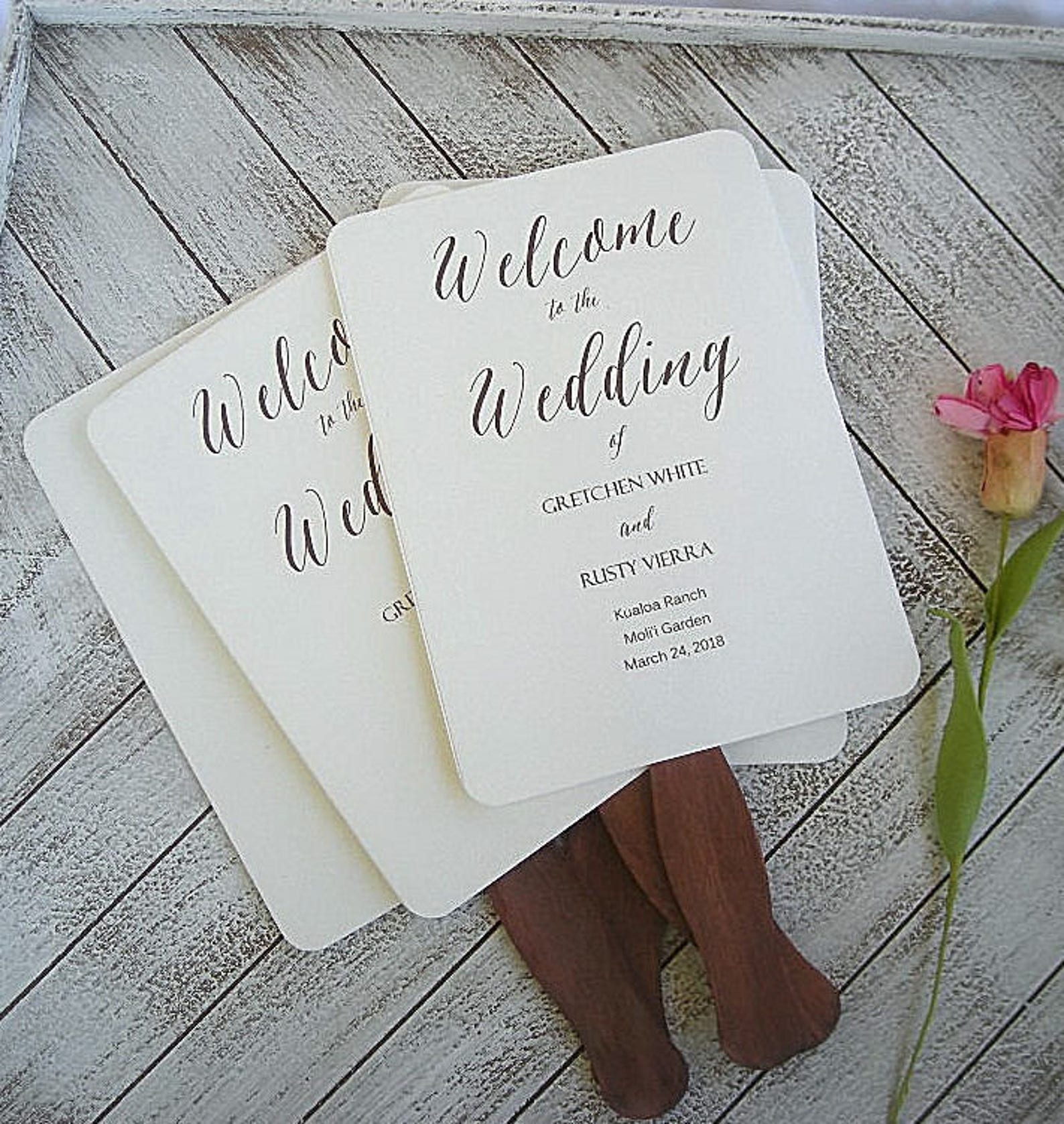 Wedding Program Fans Personalized Wedding Fans Custom Wedding - Etsy