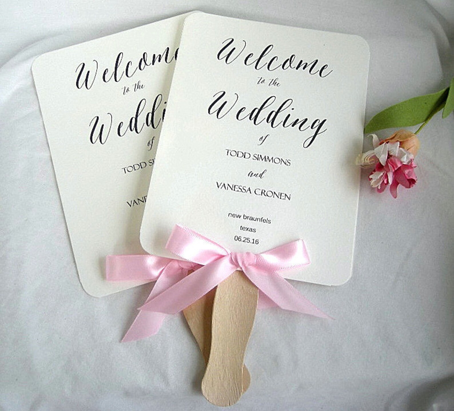 Rustic Wedding Fan Wedding Program Fans Ceremony Program Fan | Etsy