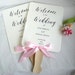 Rustic Wedding Fan Wedding Program Fans Ceremony Program Fan ...