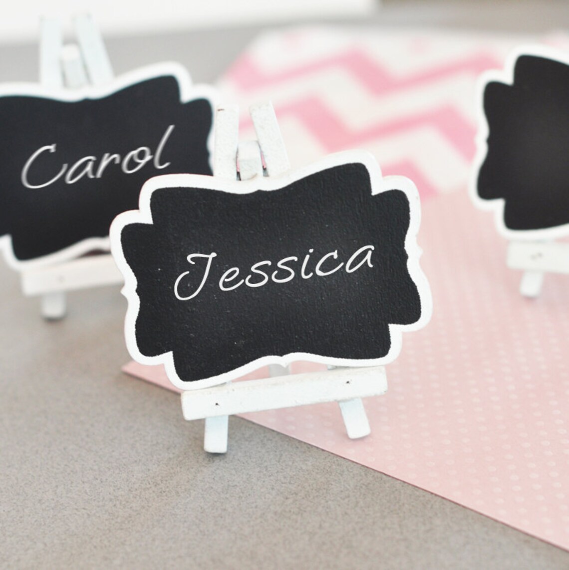 Chalkboard Table Card Frame Stands Mini Menu Food Label Blackboard ...