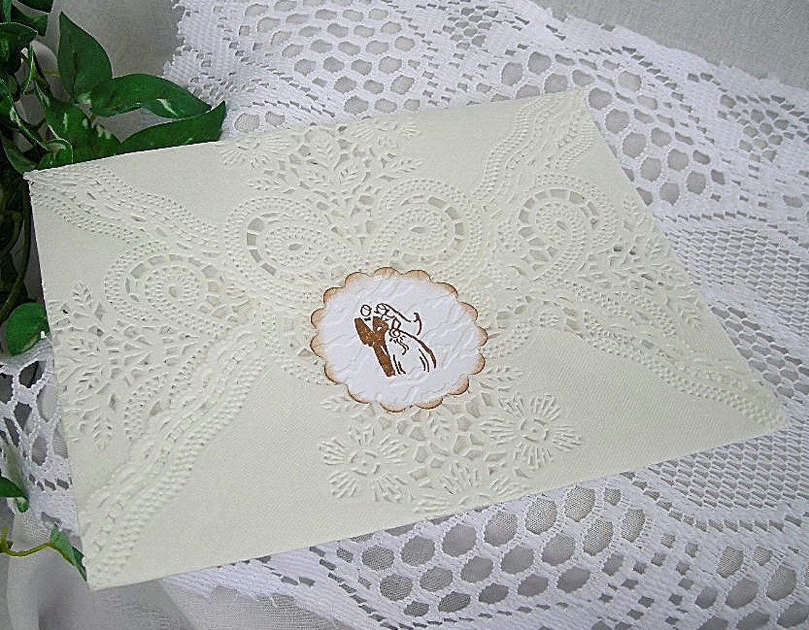 Doily Lace Envelopes Wedding Lace Envelope Custom Wedding - Etsy