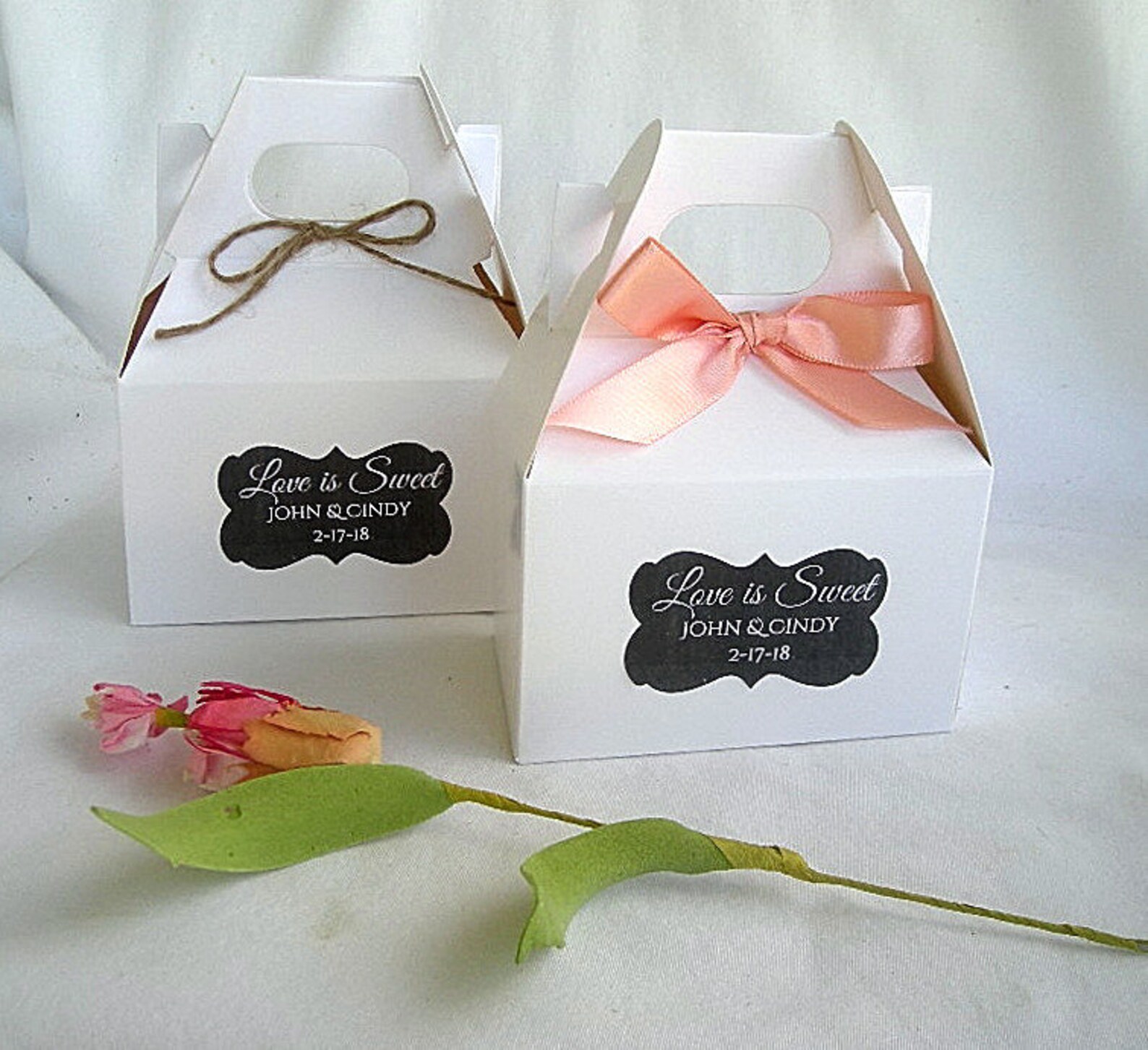 Custom Favor Box Custom Wedding Gable Box Favor White Kraft - Etsy