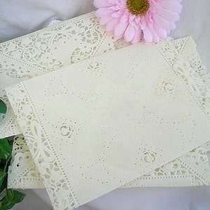 Lace Envelopes Doily Lace Envelopes Custom Wedding Envelopes Lace ...