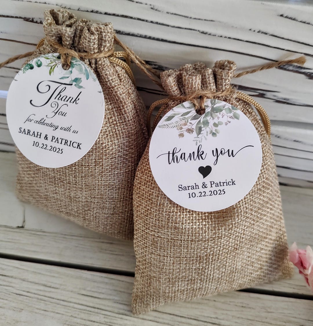 Custom Favor Bags Thank You Favors Coffee Favor Bags Burlap Favor Bags ...