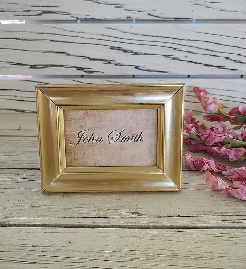 Gold Table Card Frames Gold Mini Frames Vintage Place Cards Wedding ...