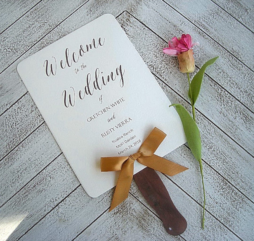 Wedding Program Fans Personalized Wedding Fans Custom Wedding Favor ...