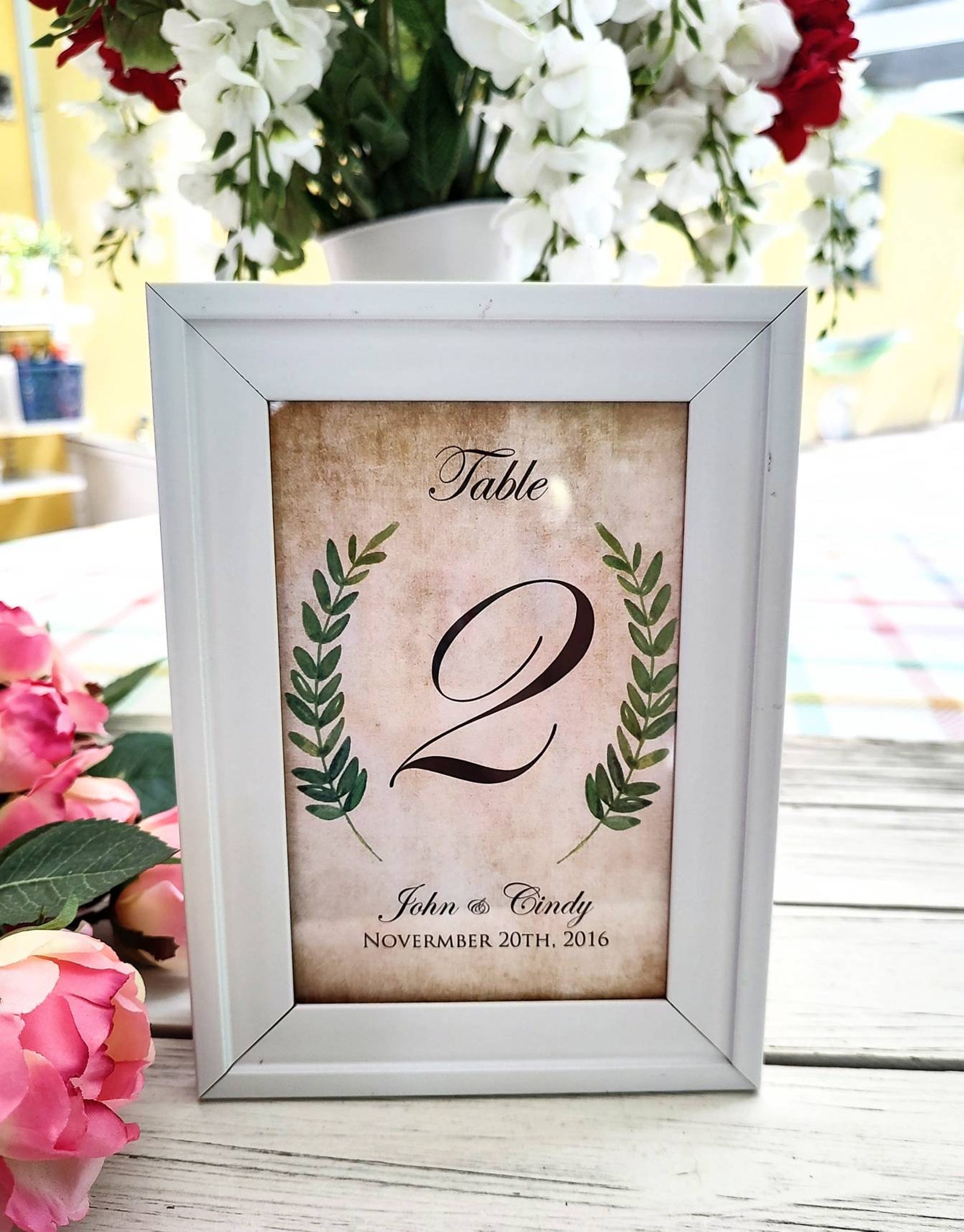 Table Number Frame Wedding Table Card Frames White Table Card - Etsy