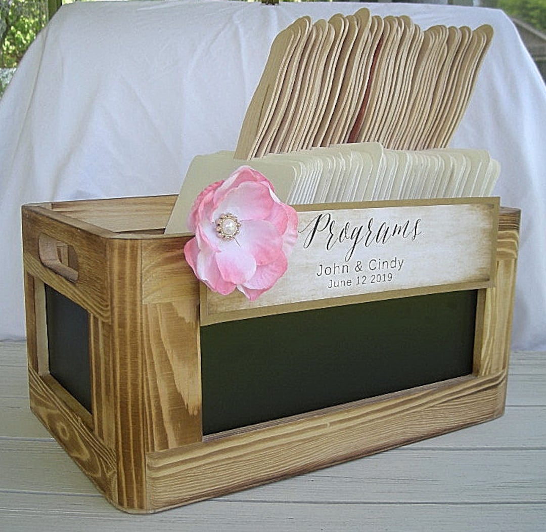 Rustic Wedding Box Custom Wedding Box Personalized Weddin Program Box ...