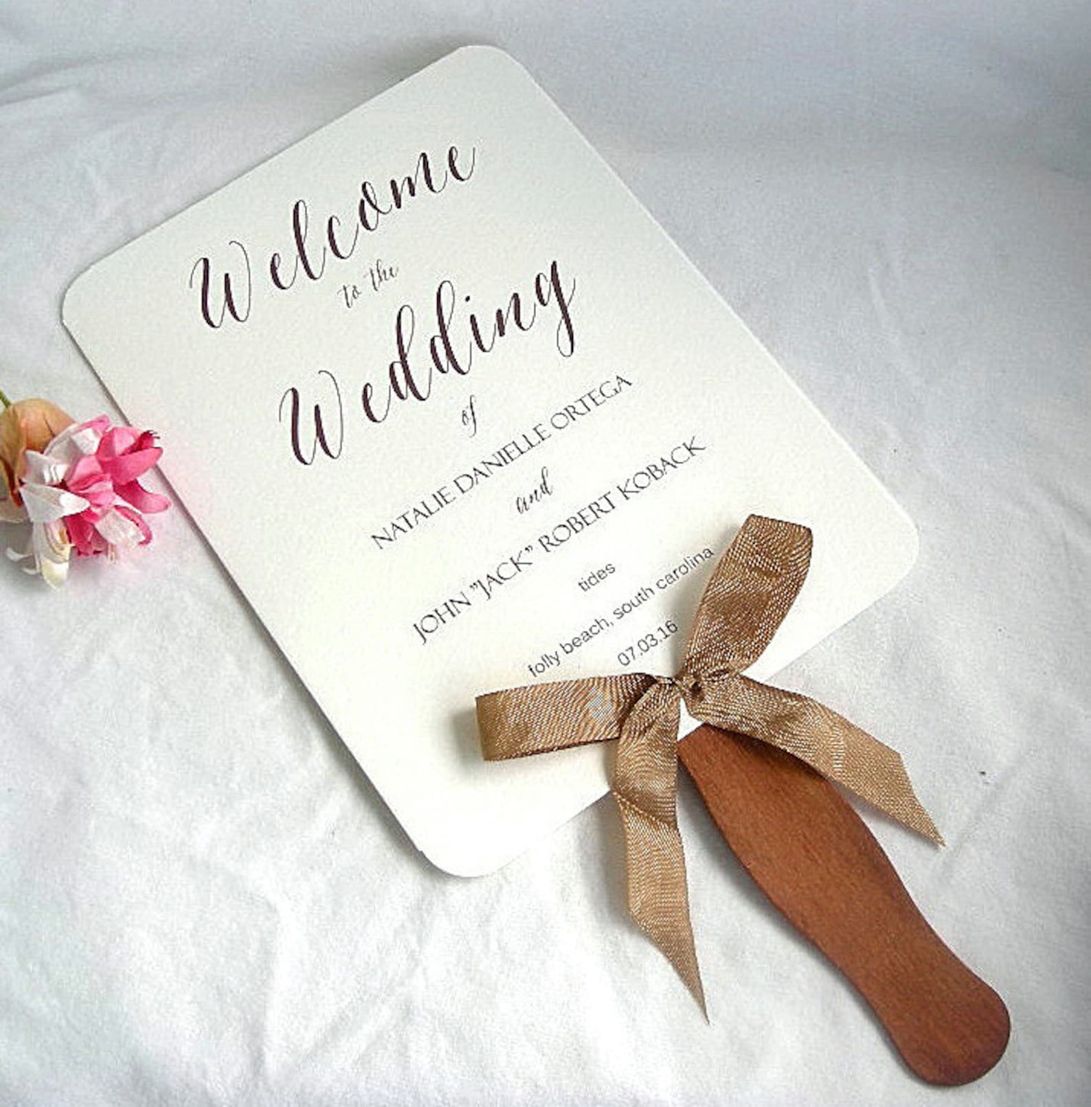 Rustic Wedding Fans Program Fan Ivory Turquoise Mint Green Programs ...
