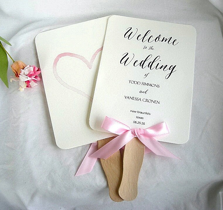 Rustic Wedding Fan Wedding Program Fans Ceremony Program Fan | Etsy