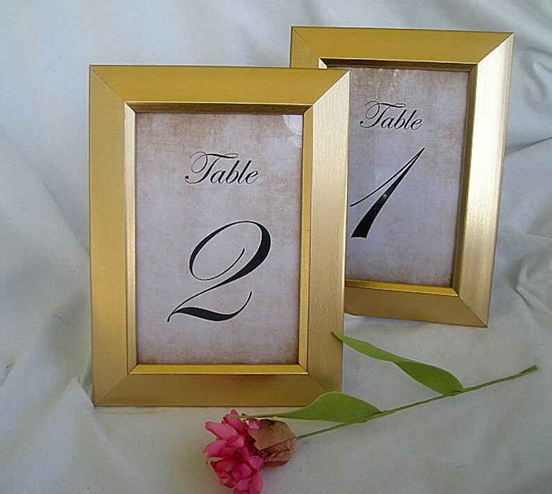 Table Number Frame Gold Table Card Frames Wedding Table | Etsy