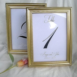 Table Number Frame Wedding Table Card Frames Gold Picture Frame Gold ...