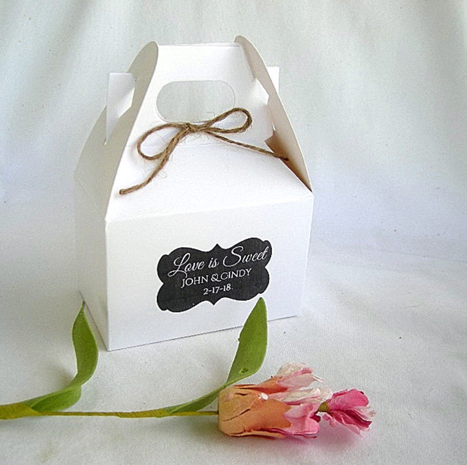 Custom Favor Box Custom Wedding Gable Box Favor White Kraft - Etsy