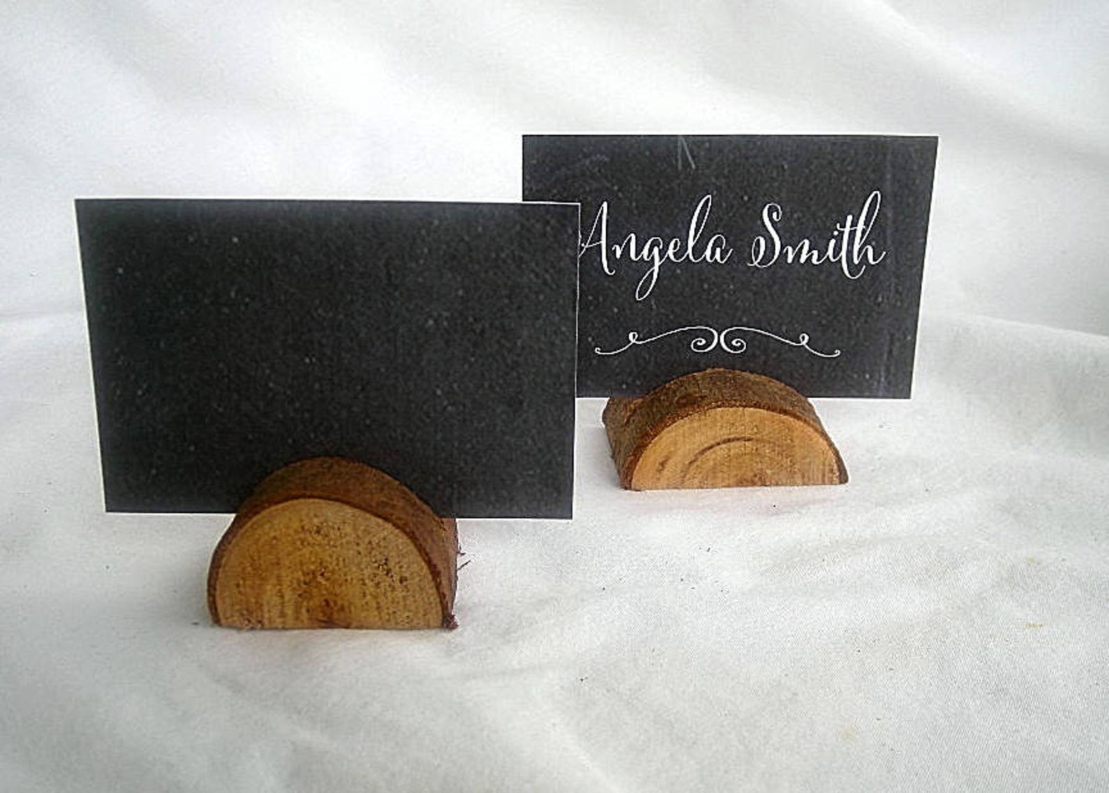 Wood Place Card Holder Rustic Wedding Decor Rustic Place Card | Etsy