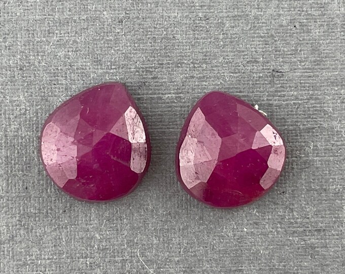 Ruby Rose Cut Cabochon Pair | Natural Corundum Gemstone | RU408 - Etsy
