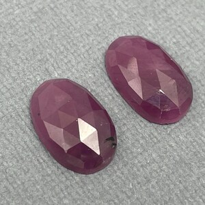 Ruby Rose Cut Cabochon Pair Natural Gemstone 12mm X 8mm RU429 - Etsy
