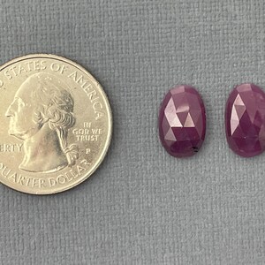 Ruby Rose Cut Cabochon Pair Natural Gemstone 12mm X 8mm RU429 - Etsy