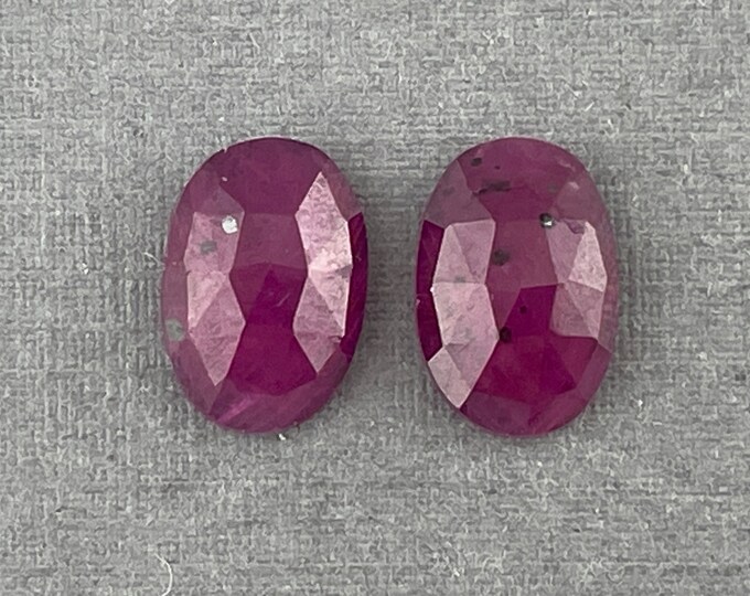 Ruby Rose Cut Cabochon Pair | Natural Corundum Gemstone | RU391 - Etsy
